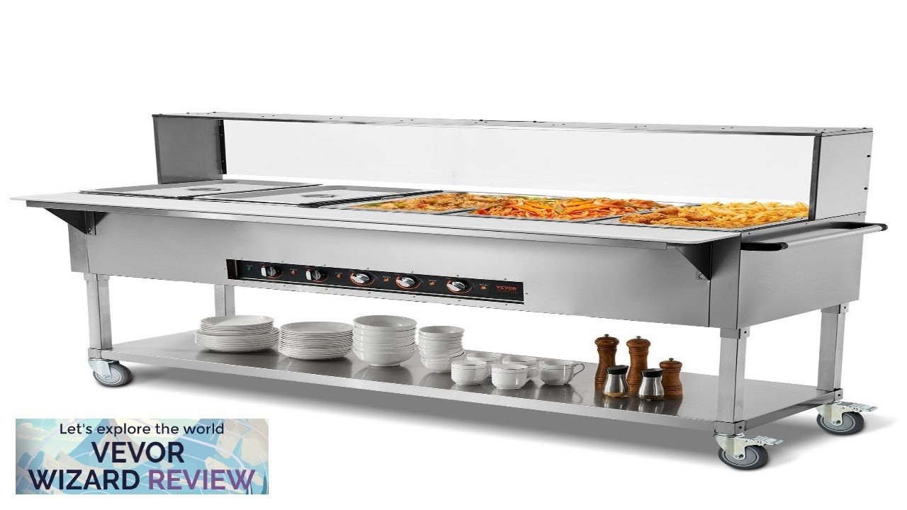 VEVOR 5-Pan Commercial Food Warmer 5 x 20.6QT Electric Steam Table ...