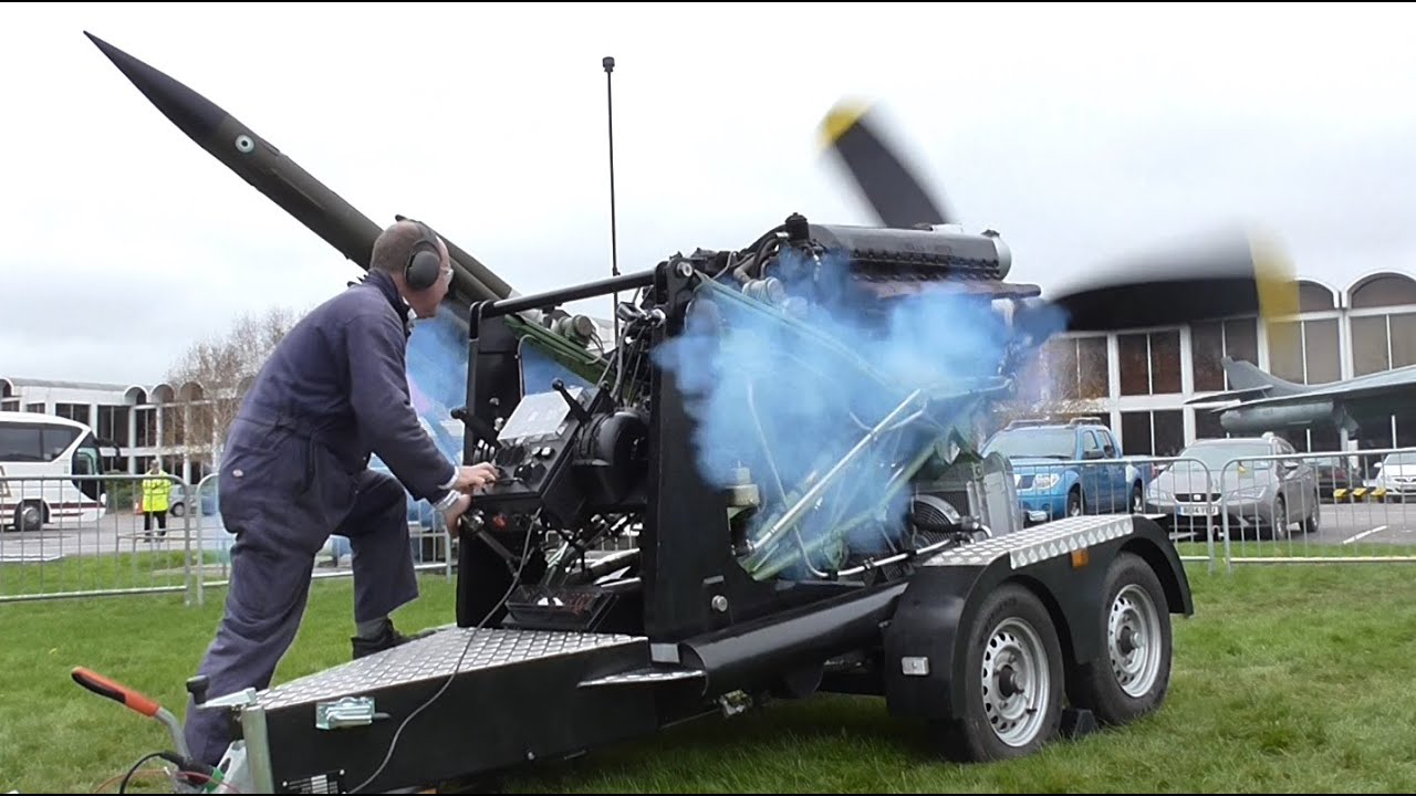 Rolls Royce Merlin engine at RAFM Hendon, Hawker Hurricane 80th. - YouTube