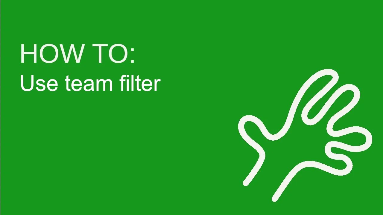 How To: Use team filter - YouTube