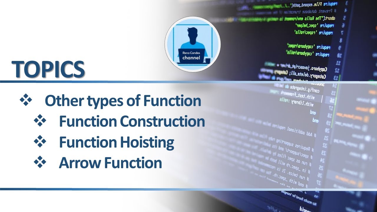 JavaScript function constructor, hoisting, and arrow function - YouTube