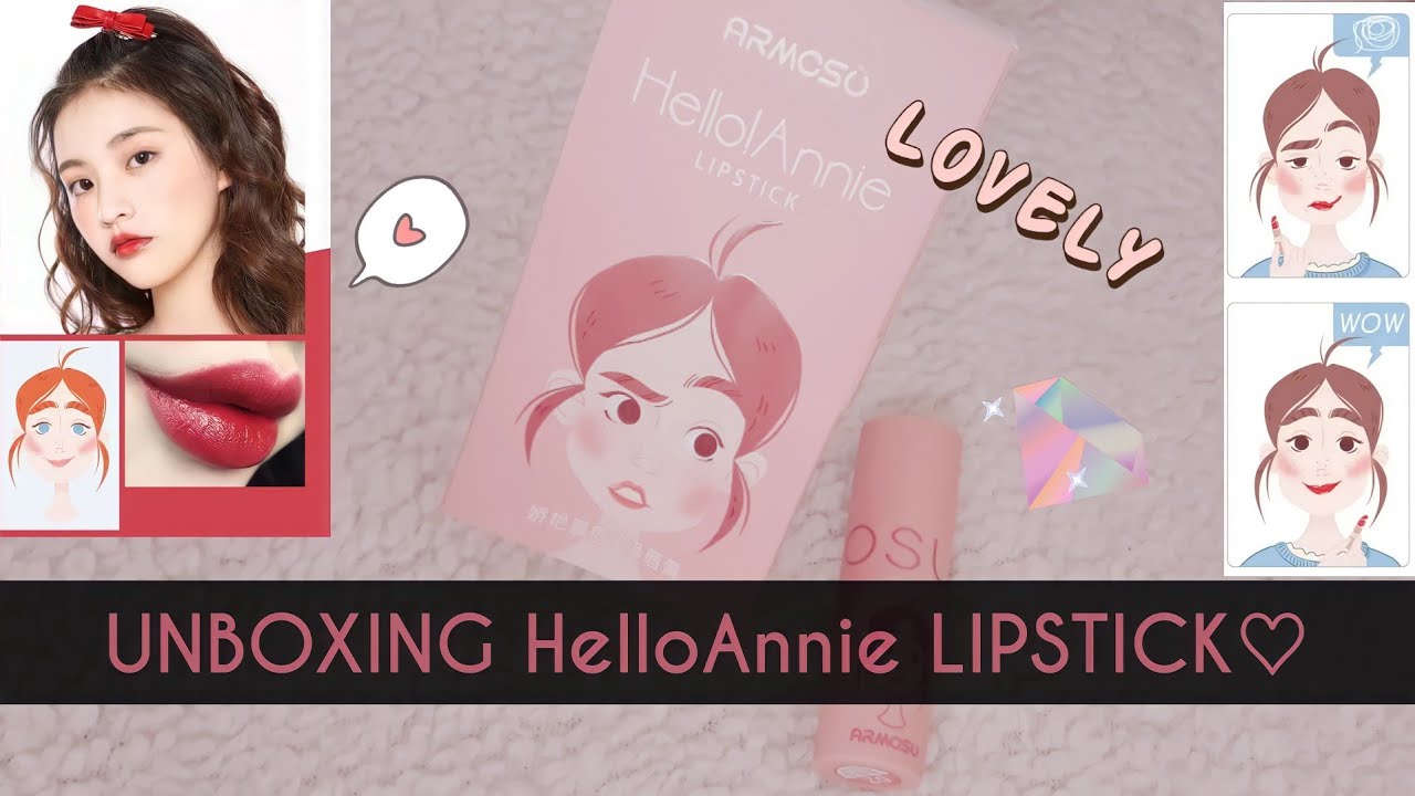 Unboxing Hello Annie Lipstick - YouTube