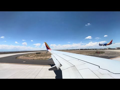 [4K] - Sunny Summer Albuquerque Takeoff - Southwest Airlines - Boeing ...