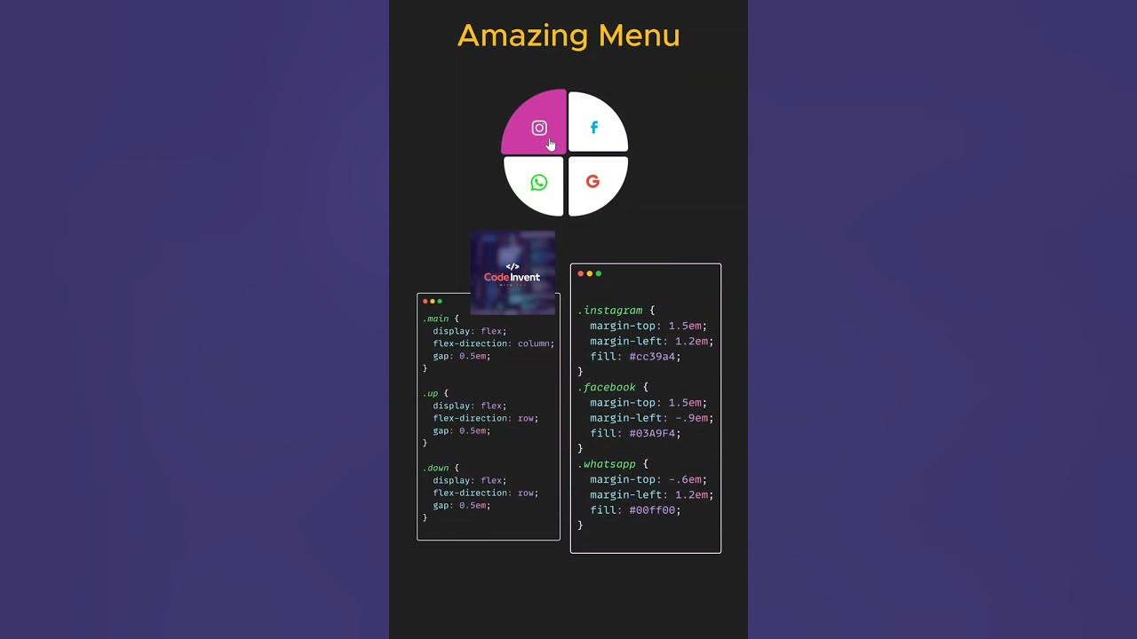 Amazing Menu Using Html And Css Css Codeinvent Youtube 