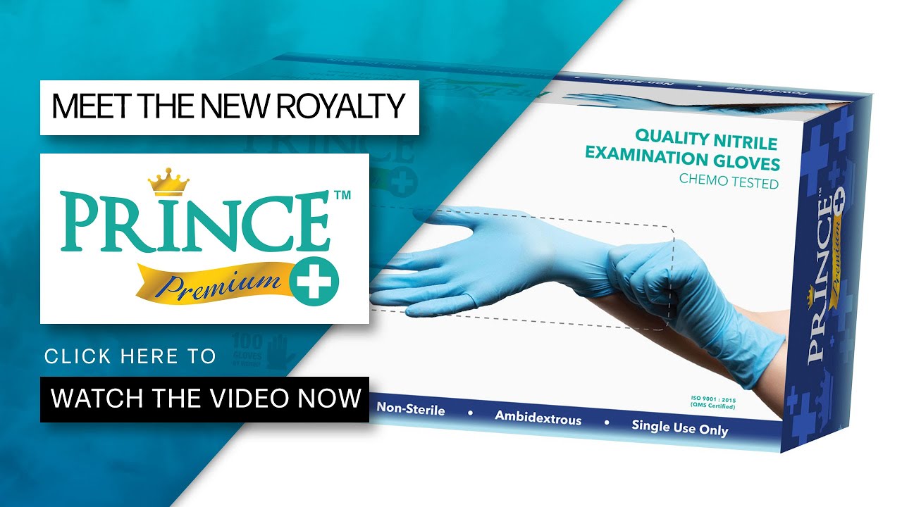 Prince Premium+ Nitrile Examination Gloves - YouTube