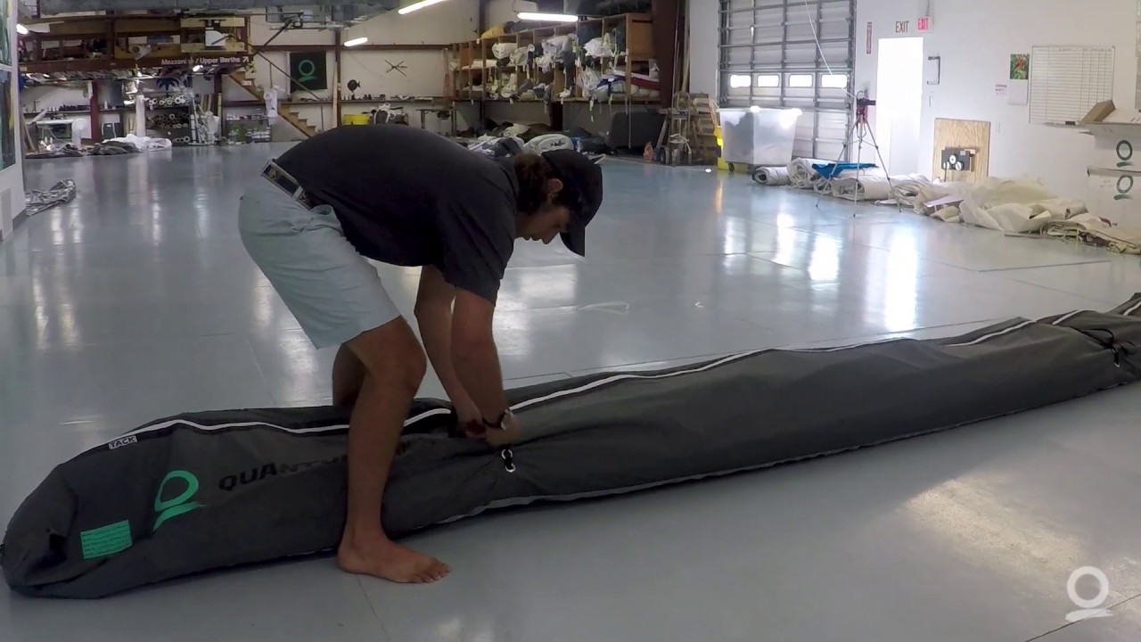 How to Fold Sails: Luff Fold - YouTube