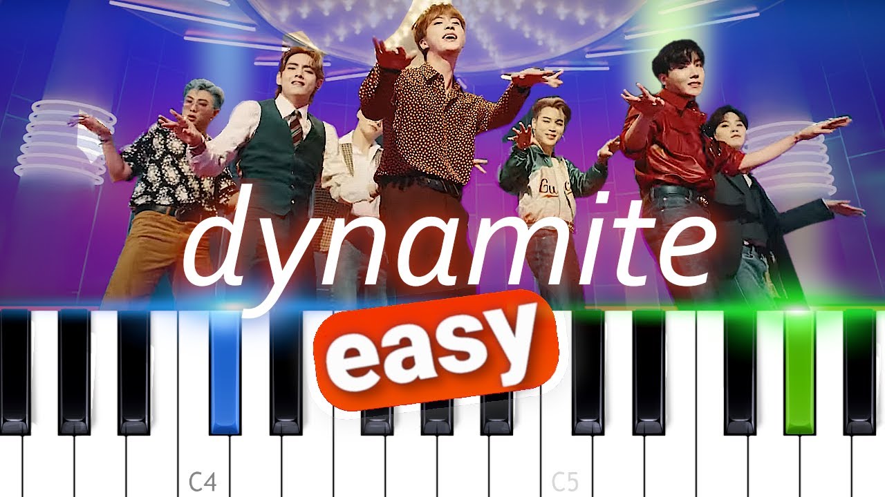 BTS - Dynamite | EASY PIANO TUTORIAL - YouTube