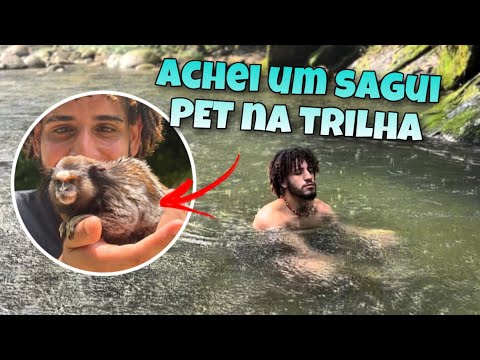 Me AVENTUREI em uma cachoeira e achei um SAGUI TRILHEIRO | Vini Patrick ...