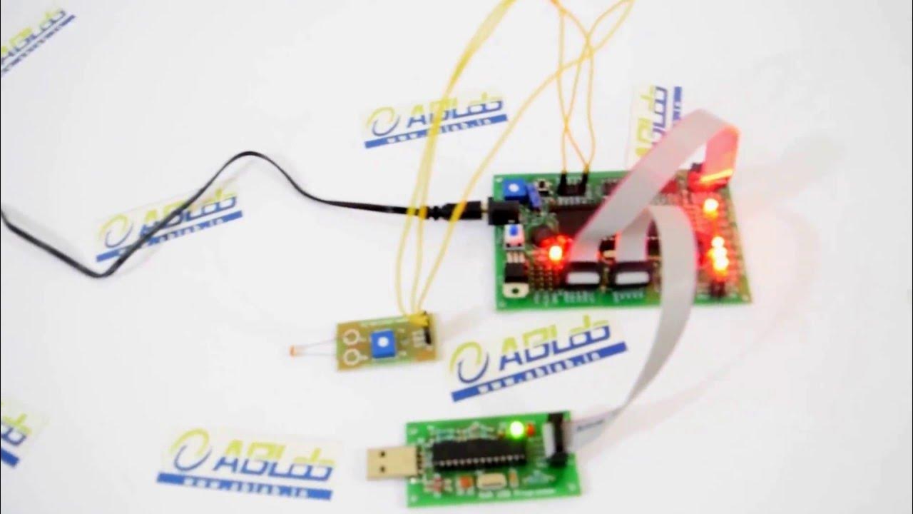 Analog Light Sensor Interfacing with AVR ATmega16 Microcontroller and LED Display by ABLab ...