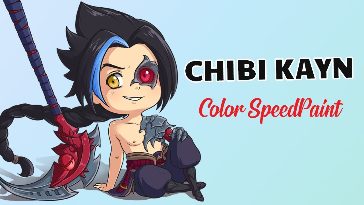 [SpeedPaint] Chibi Kayn fanart - YouTube