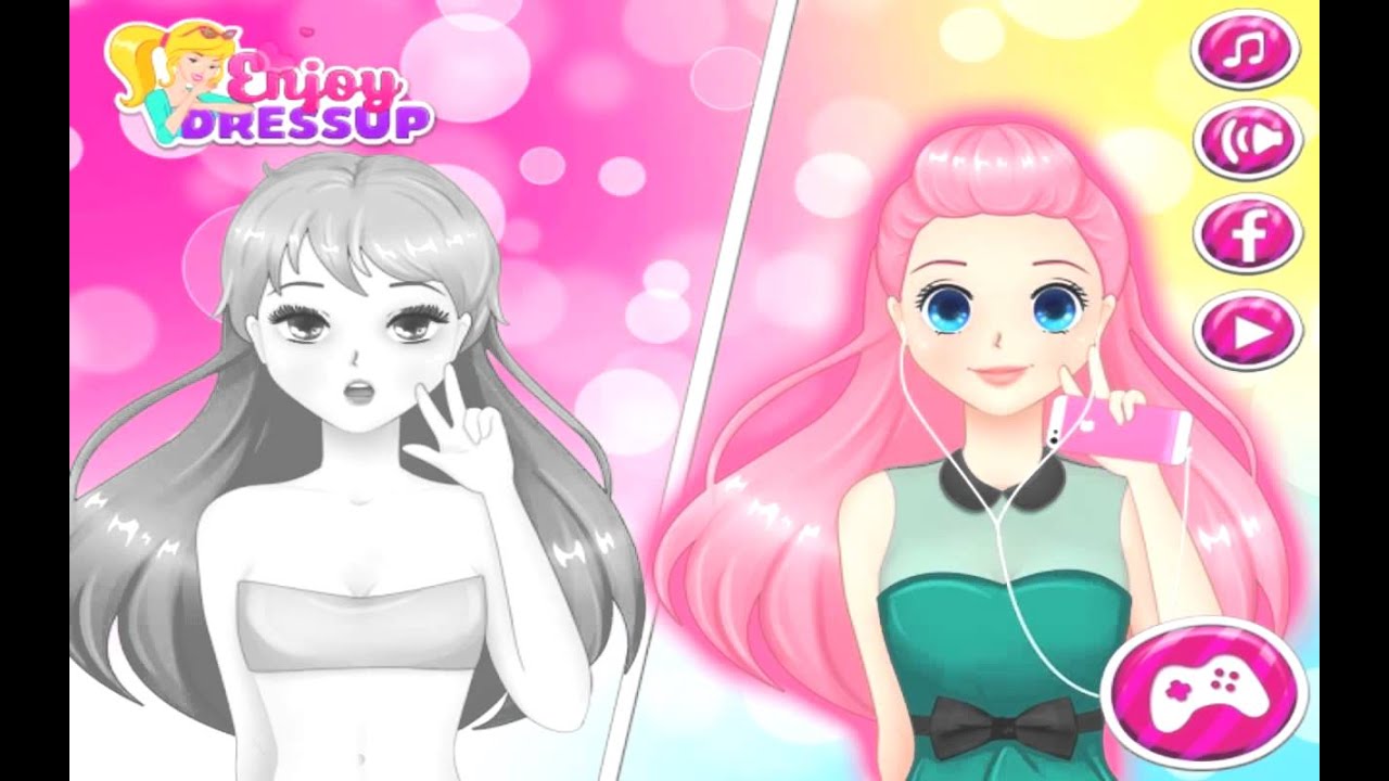 My Manga Avatar Fun Game For Girls - YouTube