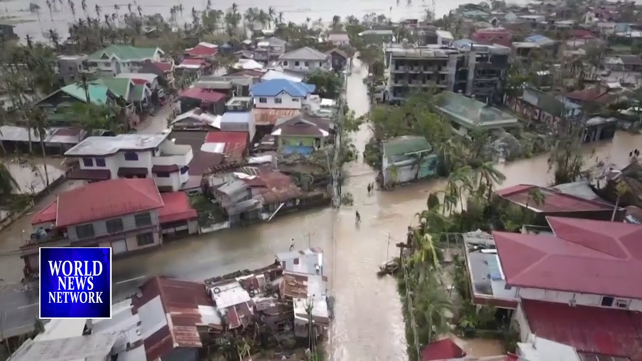 Aerial footage of Philippines show damage caused by Typhoon Goni - YouTube