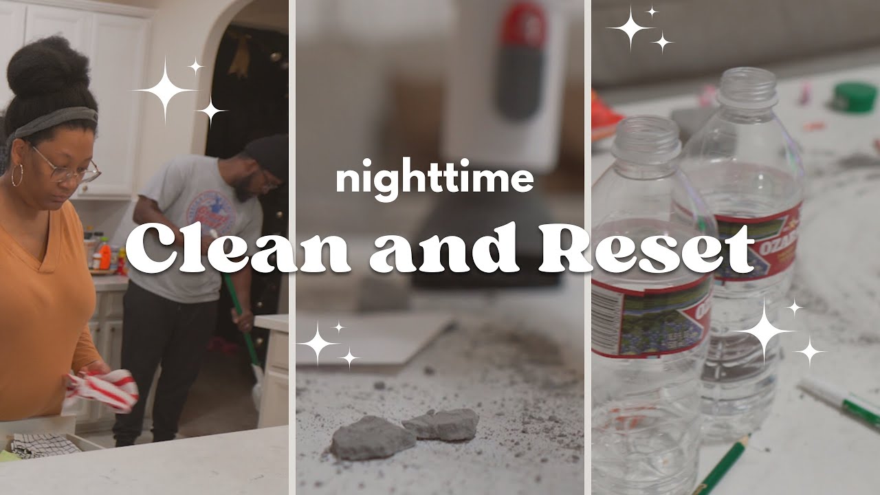 🌙 Night Reset with Us | Extreme Cleaning Living Room and Kitchen - YouTube