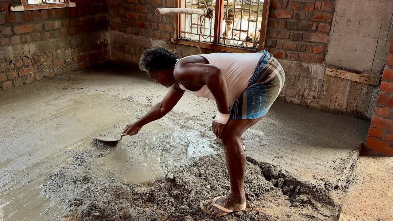 WoW Amazing PCC!!-Flooring Construction of Plain Cement concrete-Using ...