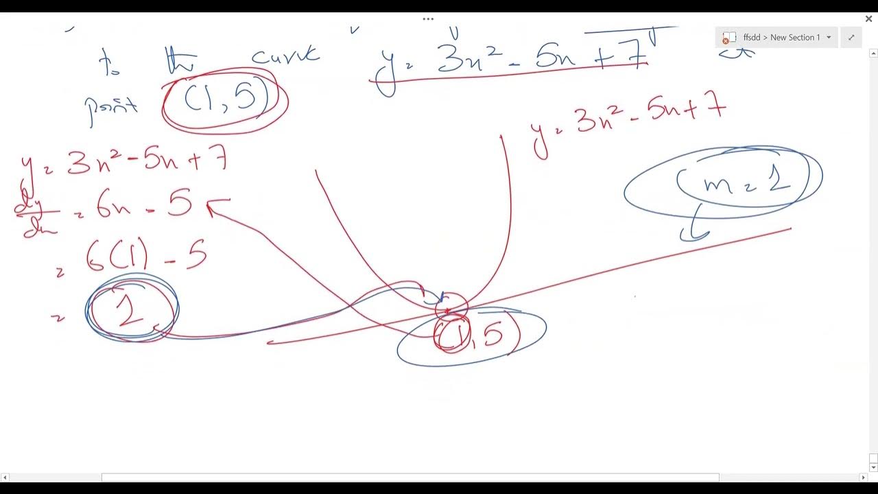 Equation Of Tangent - Differentiation O level / IGCSE ADD Maths (Part 11) - YouTube