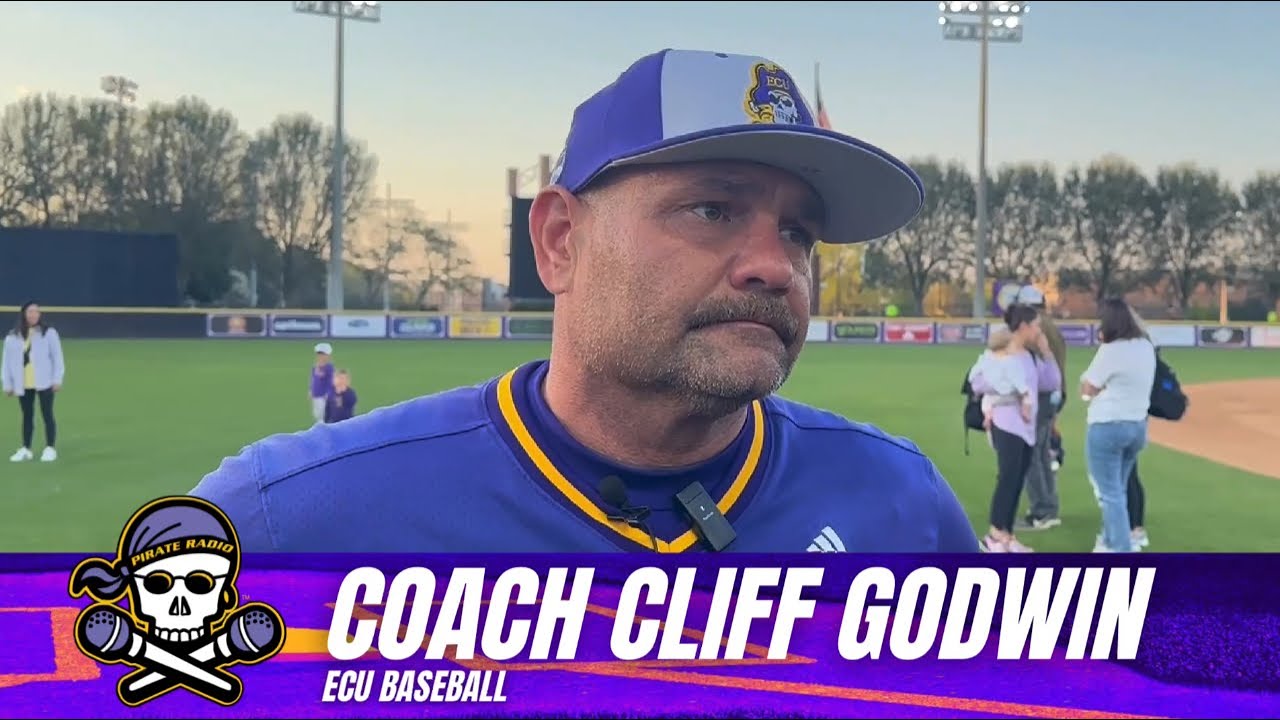 ECU Baseball Coach Cliff Godwin after going 2-0 in the doubleheader ...