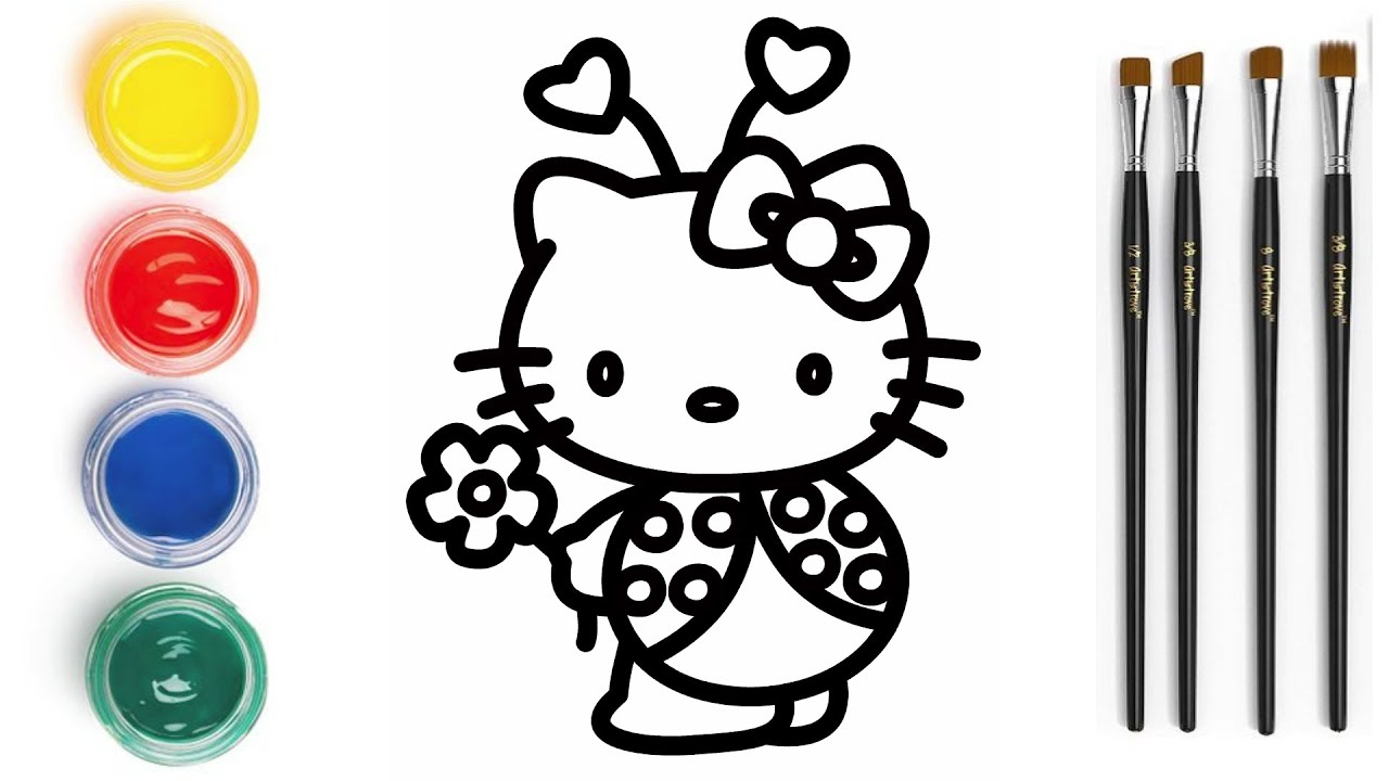 Vẽ Hello Kitty Bọ Rùa - Ladybug Hello Kitty Drawing - YouTube