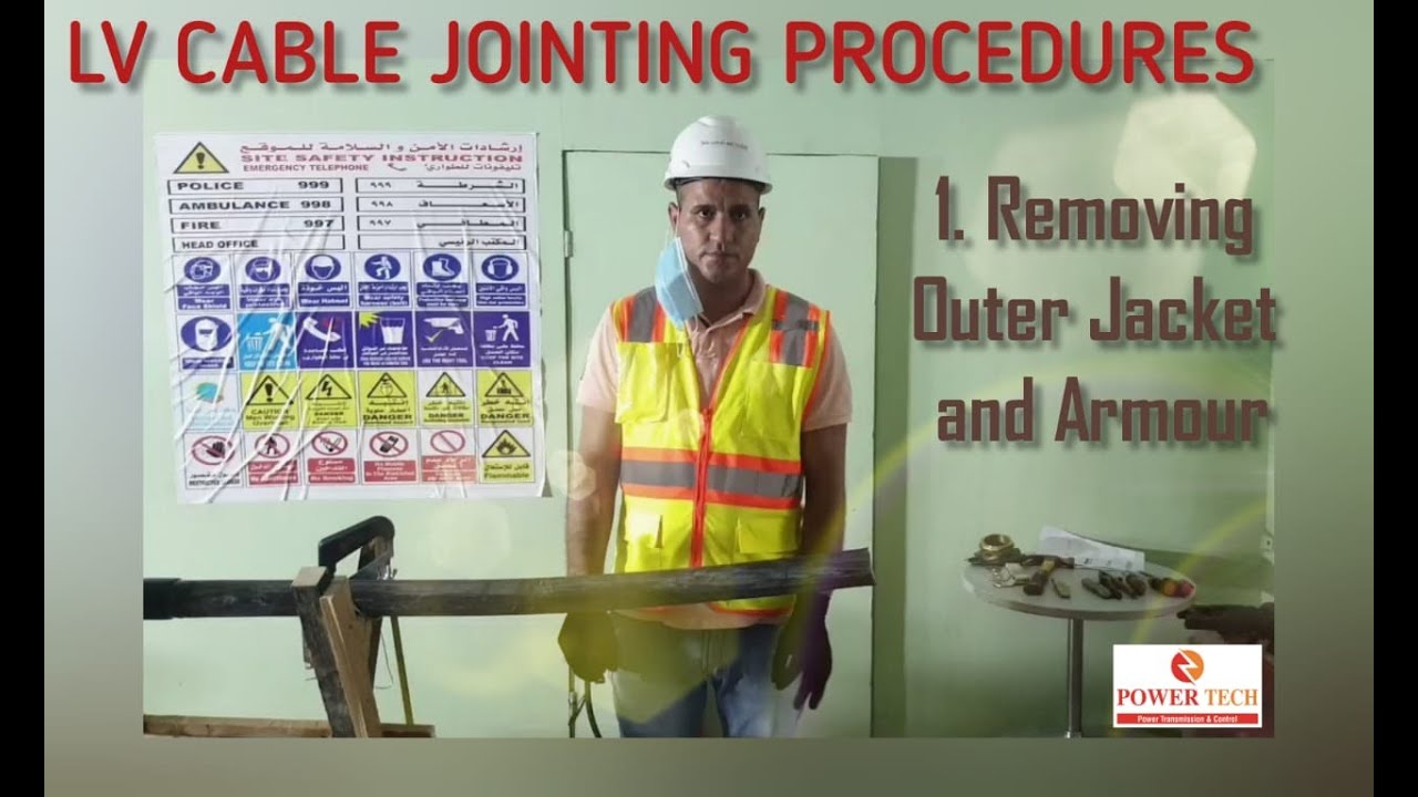 LV Cable Jointing | 1 Removing Outer Jacket and Armour - YouTube
