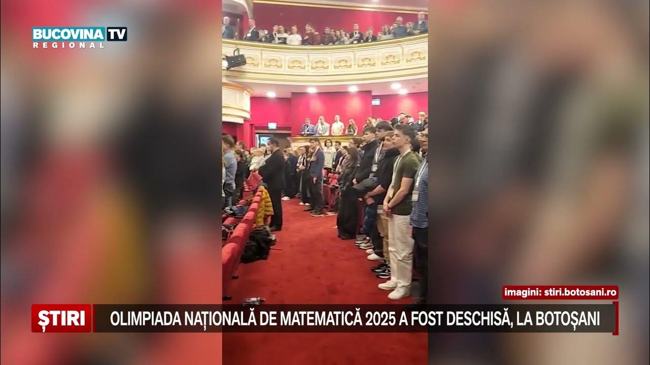 Olimpiada Na ionala de Matematica 2025 a fost deschisa, la Boto ani - YouTube