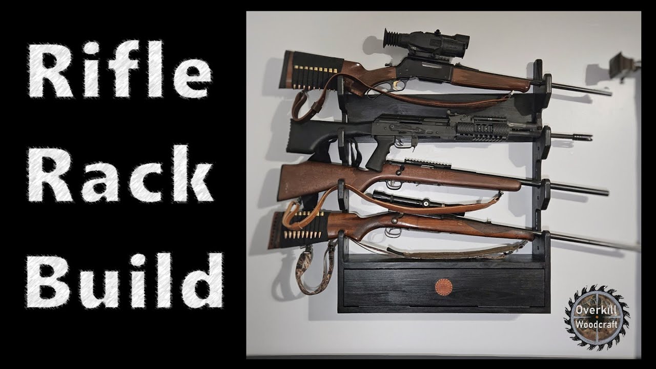 Wood Rifle Rack Build - Storage | Safety Lock Options - YouTube