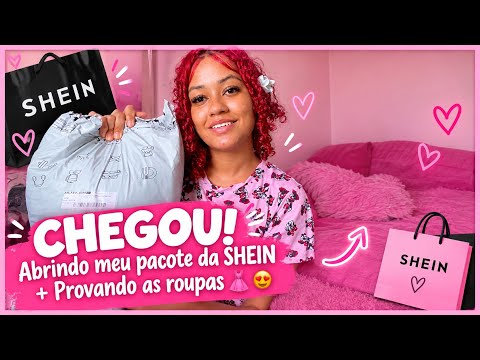     😱 CHEGOU! ABRINDO MEU PACOTE DA SHEIN + PROVANDO AS ROUPAS 👗😍