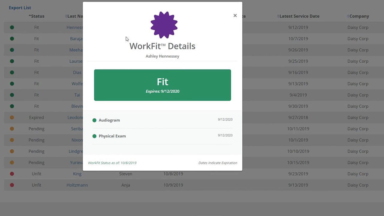 WorkFit Status Roster - YouTube