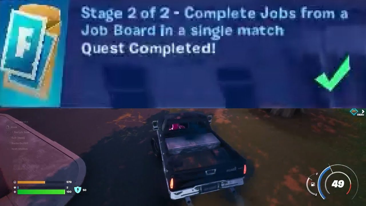 Complete Jobs from a Job Board in a single match Fortnite - YouTube