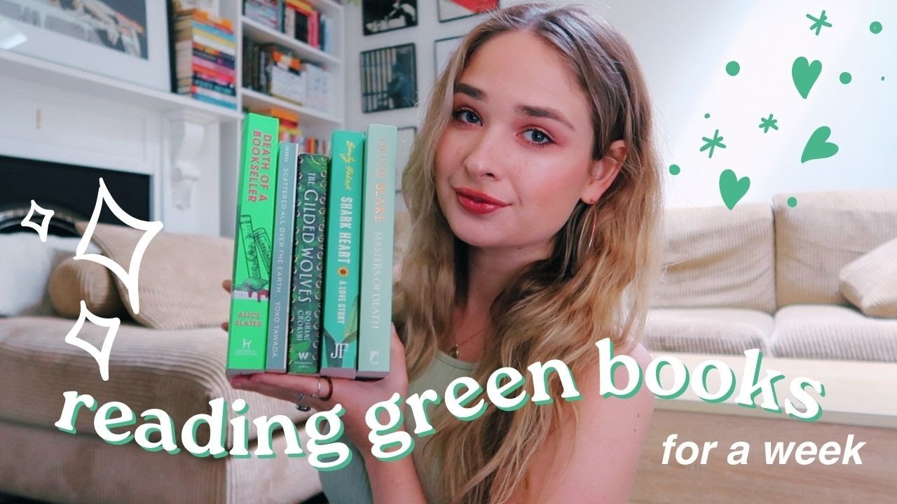i read only green books for a week 🍀 weekly reading vlog: 13 - YouTube