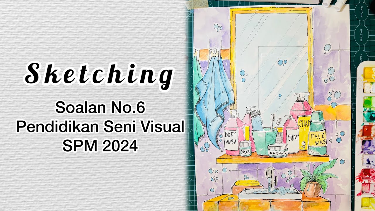 “Cara Melukis Cermin Sinki dengan Media Campuran – Panduan #drawing ...