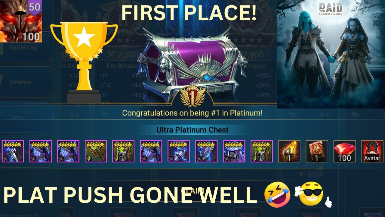 Platinum Push 7/3/2023 1ST PLACE! Finally! | RAID SHADOW LEGENDS ...