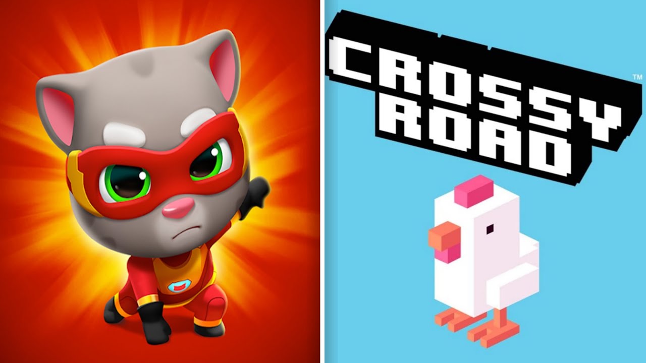 Talking Tom Hero Vs Crossy Road - Gameplay Speed Battle - Tom Vs all ...