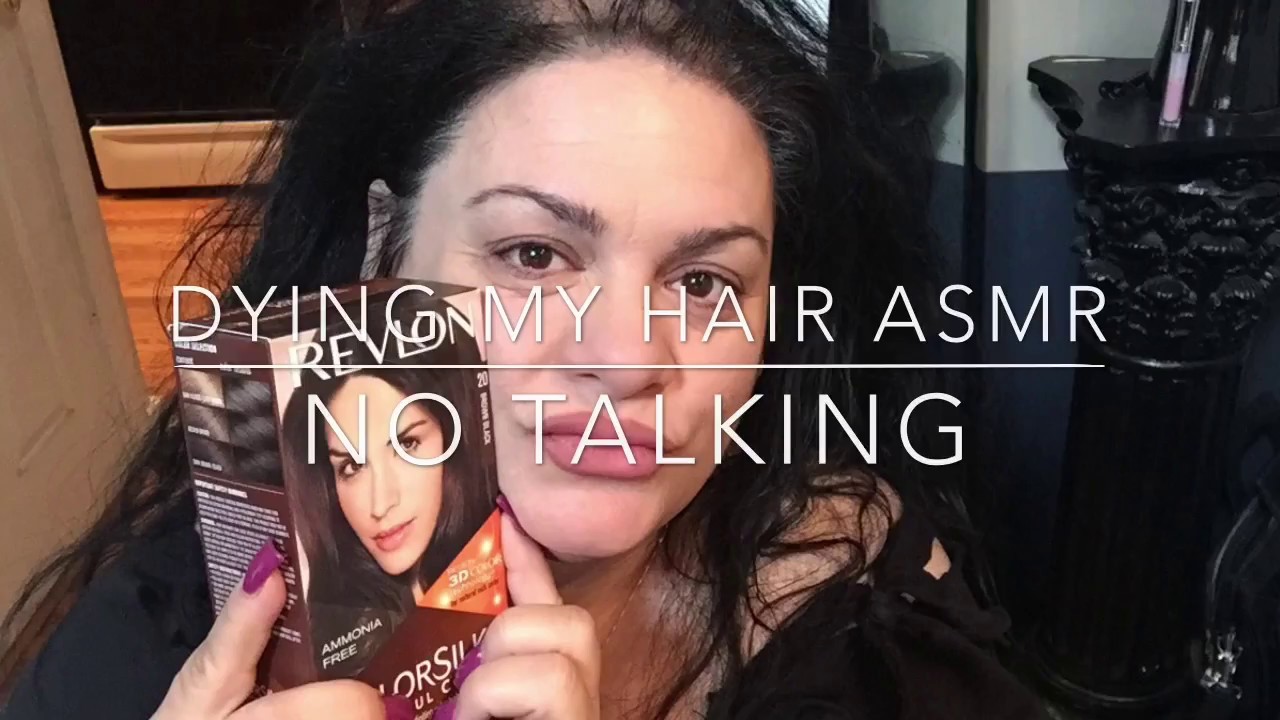 💜ASMR💜 DYING MY HAIR NO TALKING - YouTube