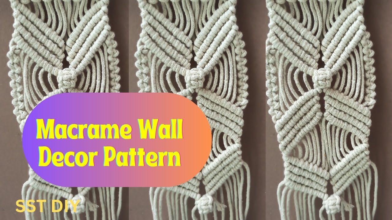 Macrame Wall Decor Pattern #videoyoutube #viralvideo #macramecreation #macrame #macrametutorial ...
