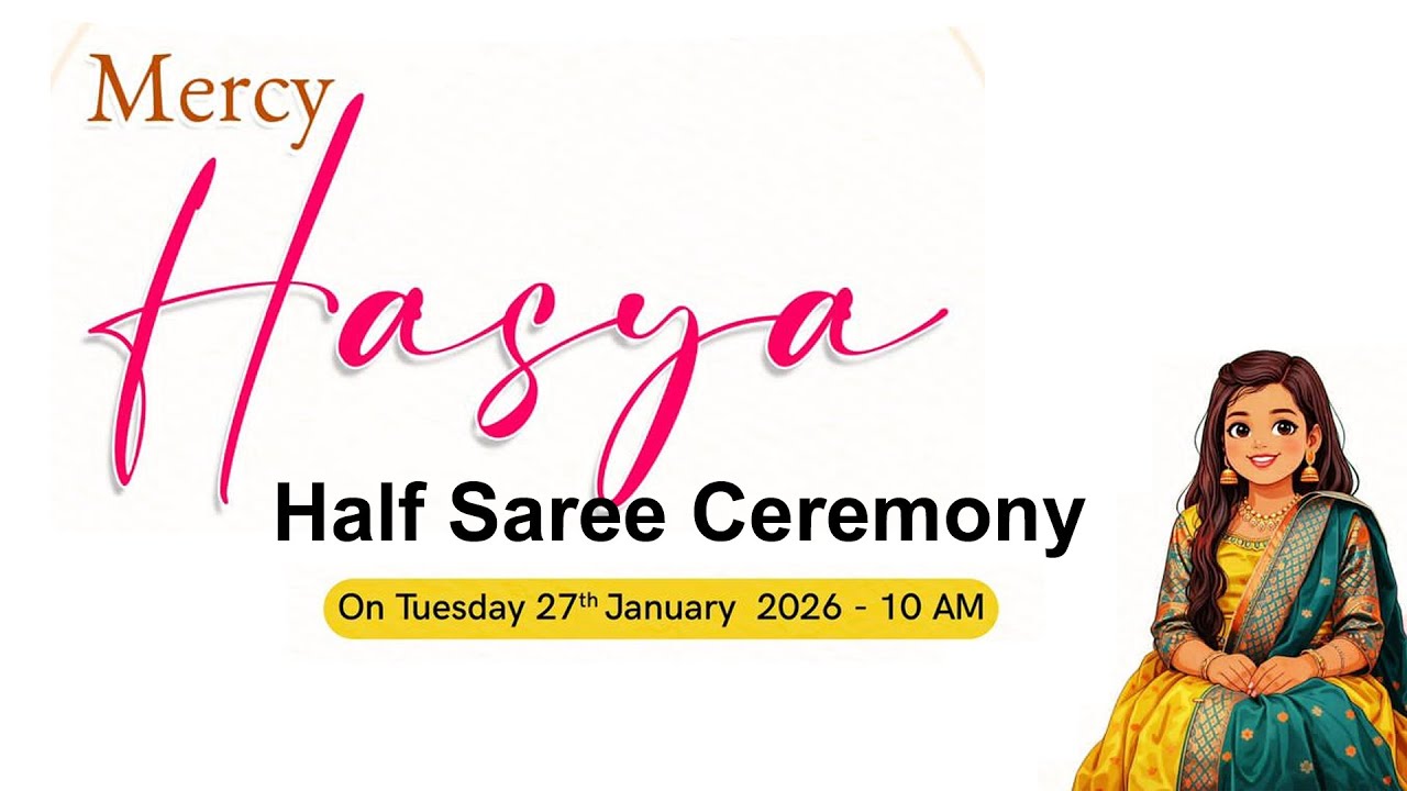 Mercy Hasya's Half Saree Ceremony - YouTube
