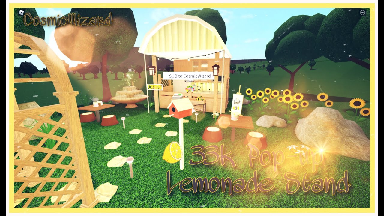 Bloxburg | Pop-Up Lemonade Stand | 33k | Speedbuild - YouTube