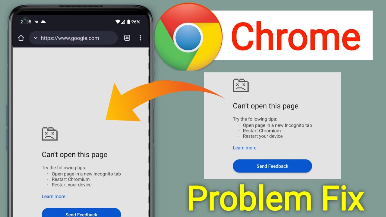 Chrome Can't Open This Page Problem Today Fix || How To Fix Chrome ...