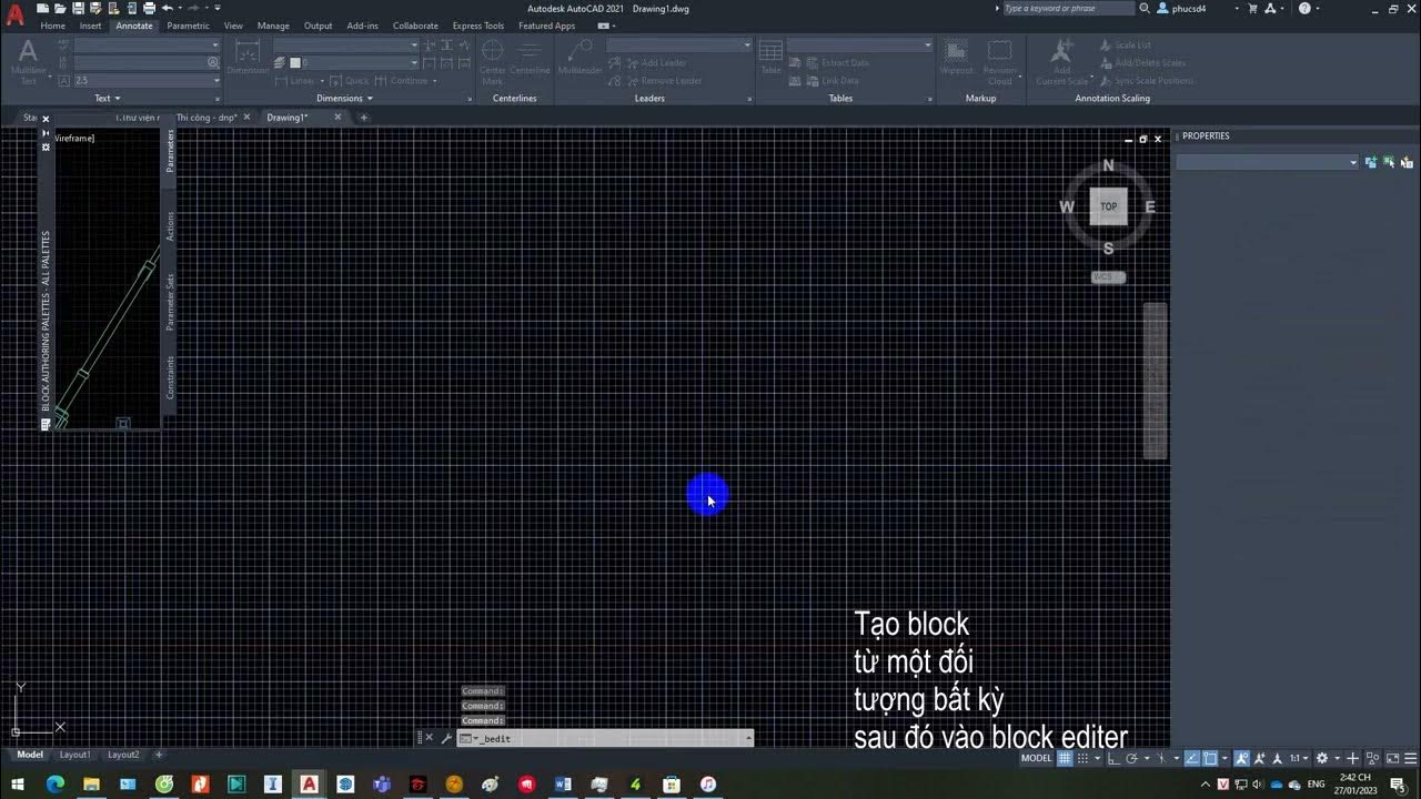 Tạo Block động trong Autocad - YouTube