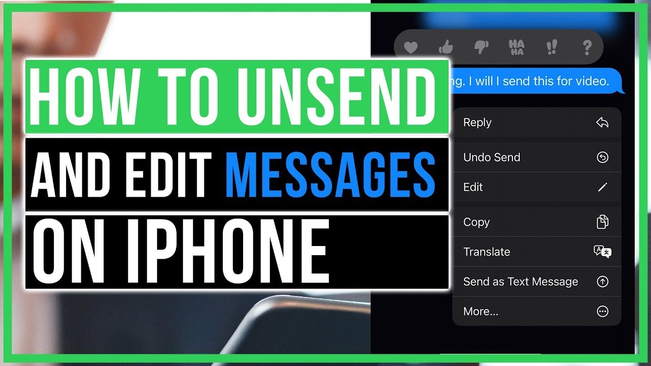 How To Edit and Unsend Messages On iPhone - YouTube