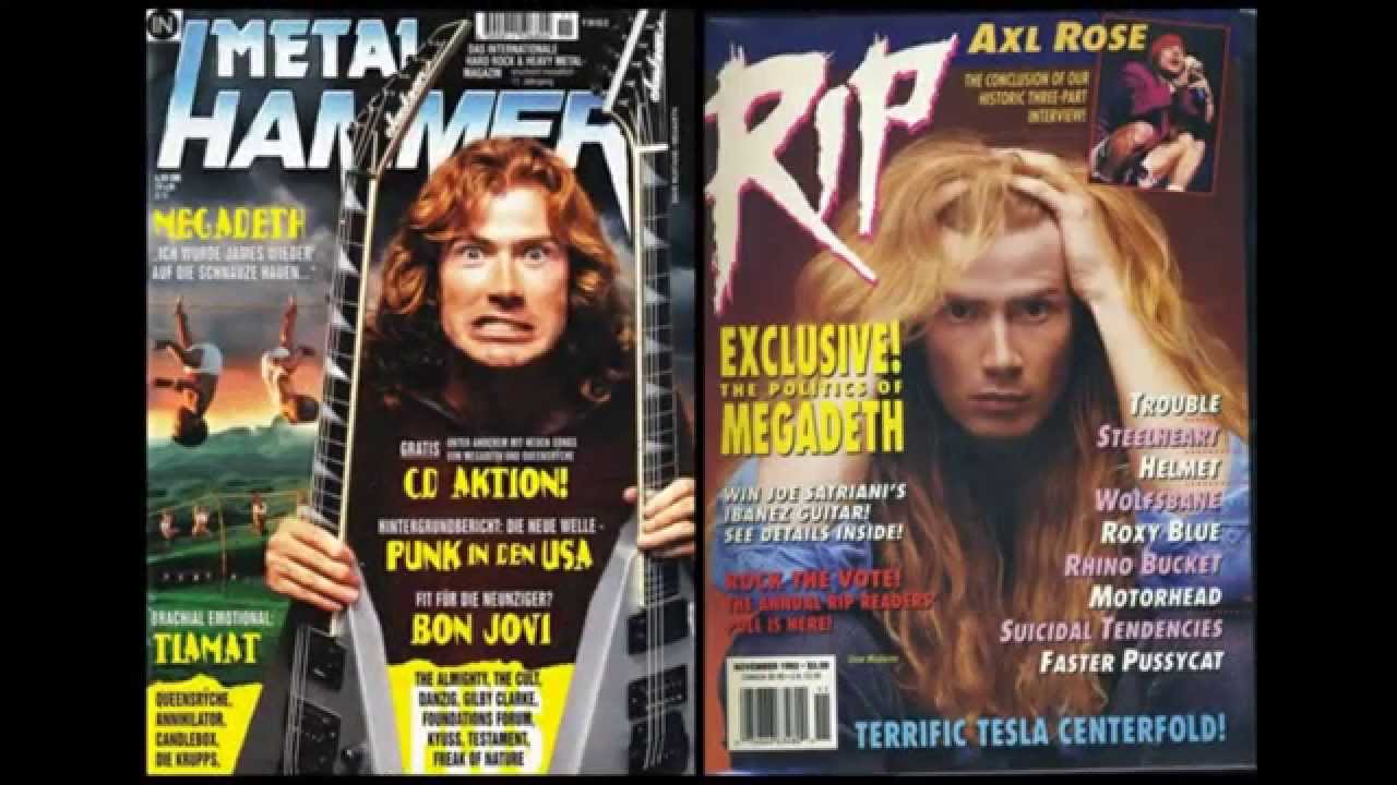 Megadeth Magazine Covers 1992-1994 - YouTube