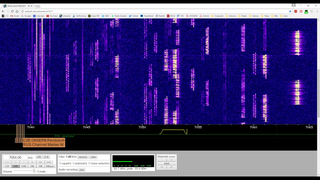 40m amateur band alive with digital modes! - YouTube