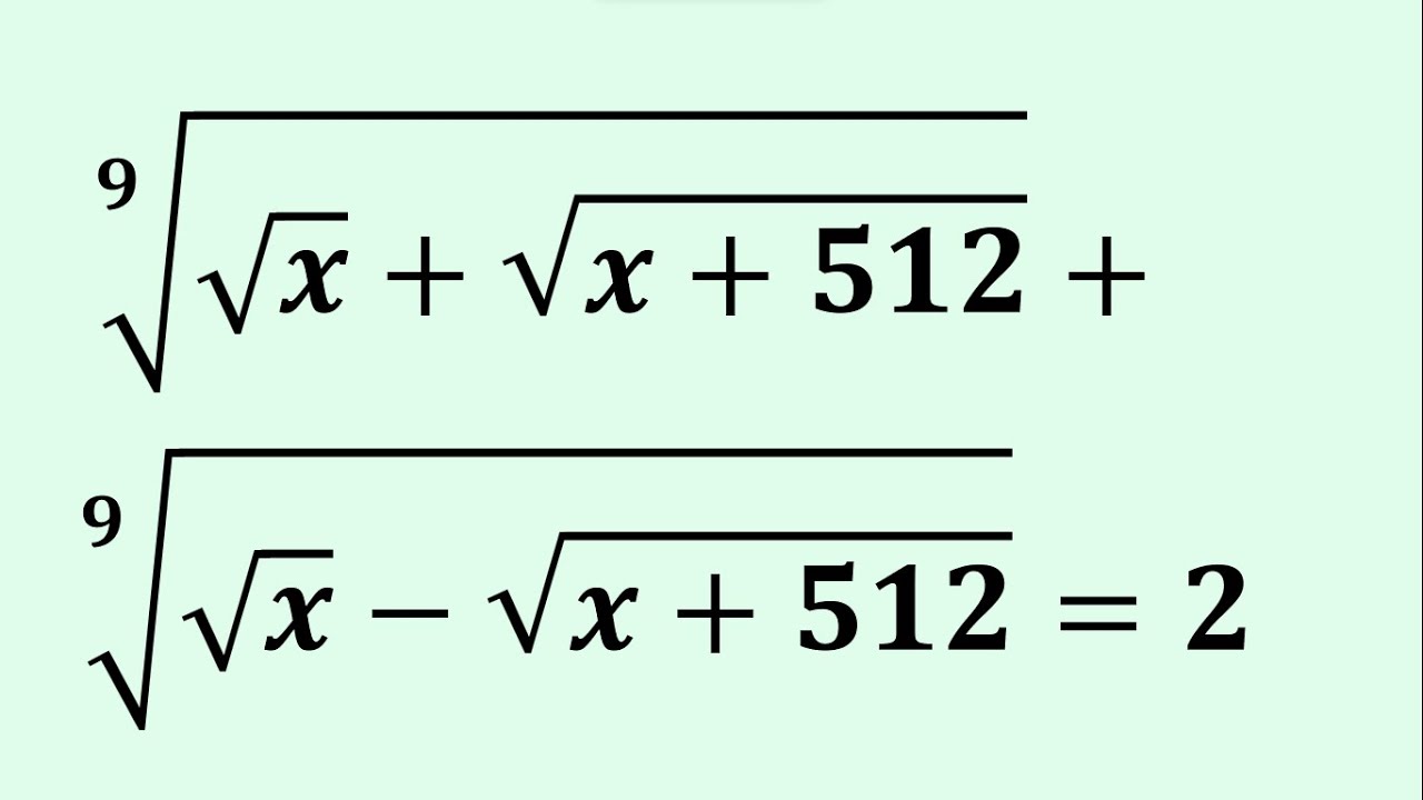 Extraordinary Math: Can You Beat This Radical Equation? - YouTube