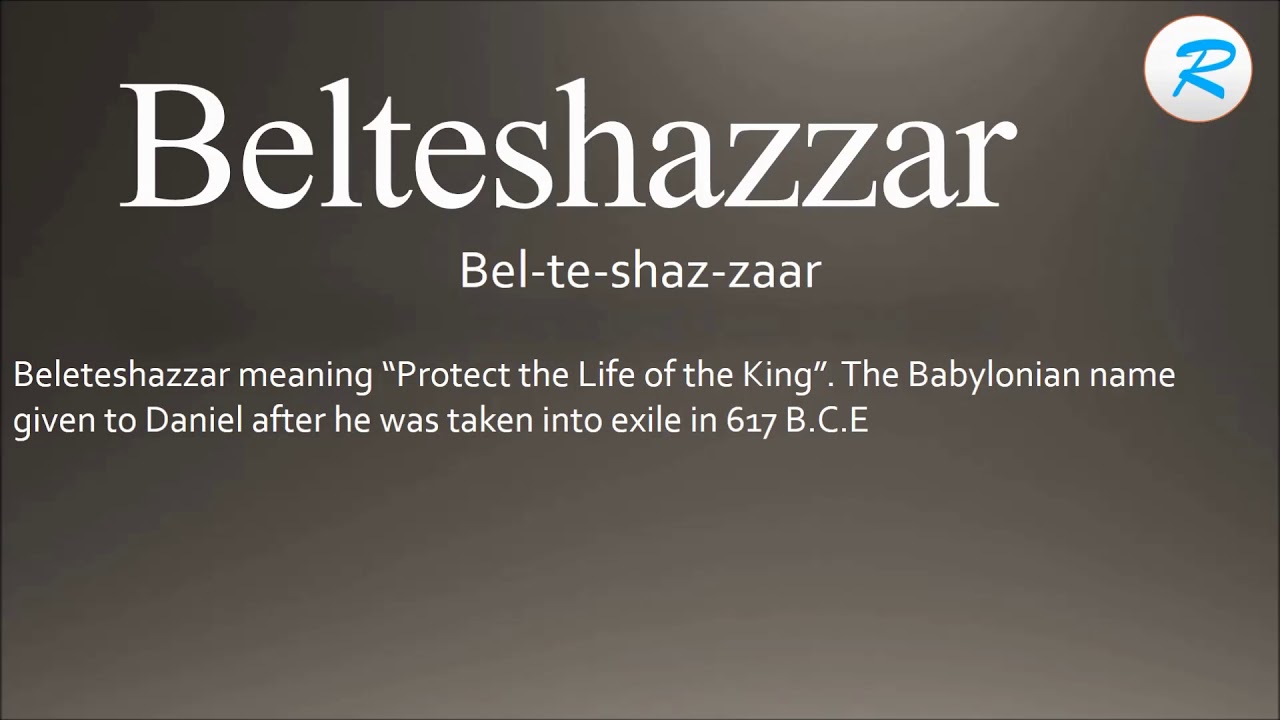 How to pronounce Belteshazzar - YouTube