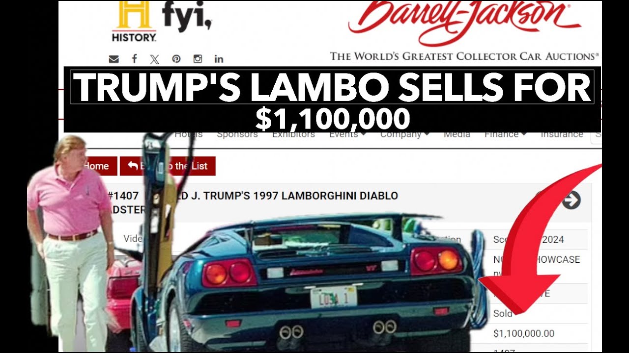 Trump's '97 Lamborghini Diablo Auctioned For $1,100,000 AND Other News ...