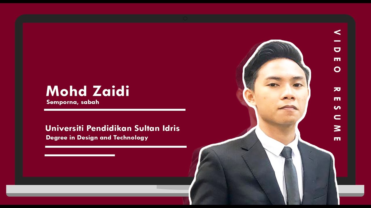 Video Resume - Mohd Zaidi (UPSI) - YouTube