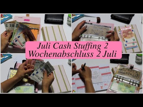 Juli Cash Stuffing 2 + 2. Wochenabschluss/Budgeting