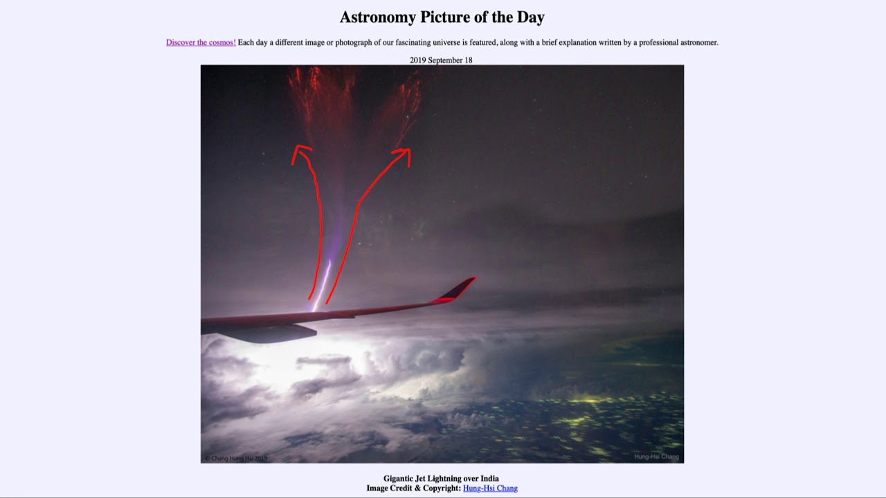 2019 September 18 - Gigantic Jet Lightning over India - YouTube