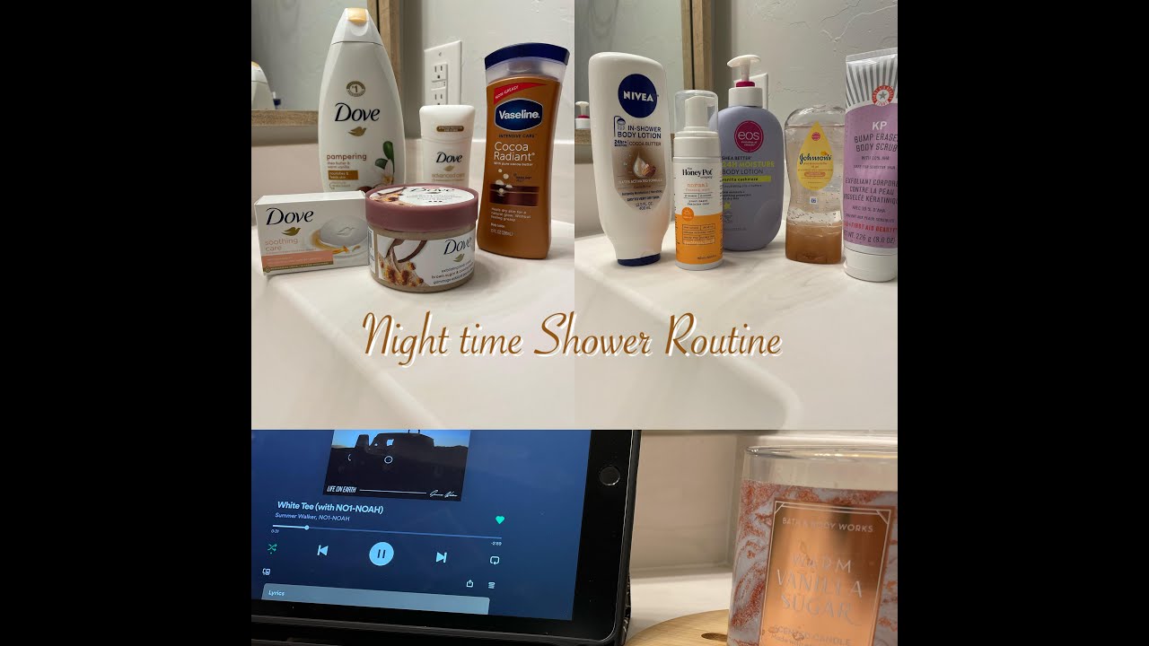 NIGHT TIME SHOWER ROUTINE | Cocoa butter & Vanilla inspired - YouTube