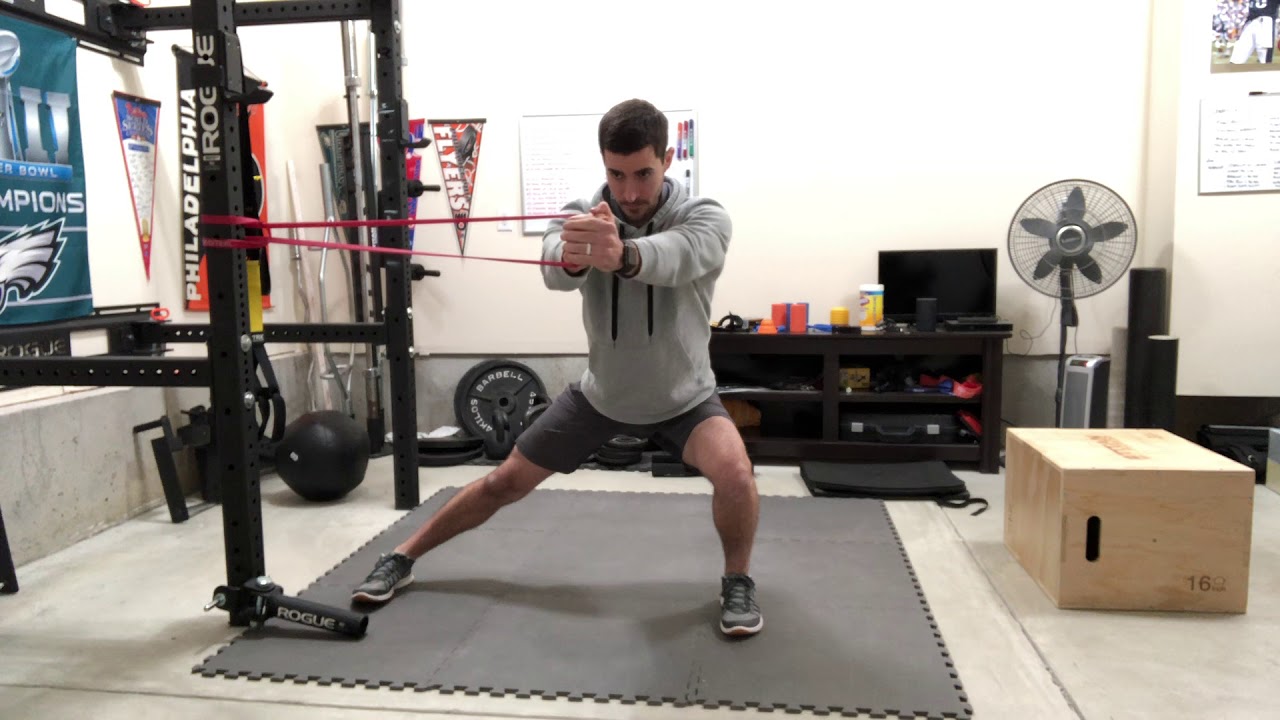 Pallof Press w/ Iso Lateral Squat - YouTube
