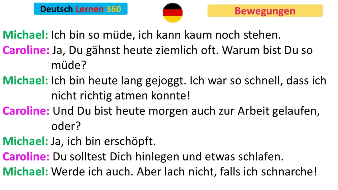 deutsch lernen mit Dialogen 30 MN learn german fast - YouTube