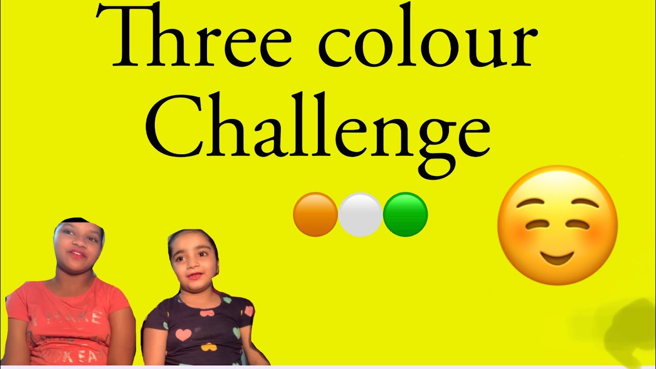 Doing three Color challenge with sister - YouTube