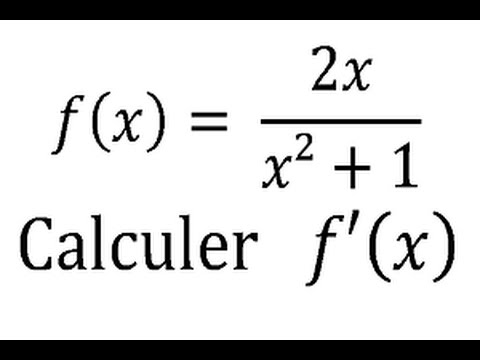 Dérivée d'un quotient de deux fonctions - 1re - YouTube